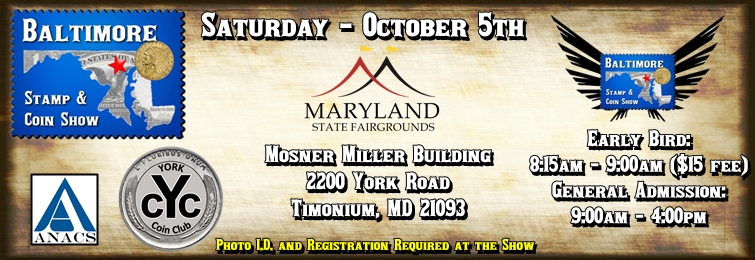 Pennsylvania coin shows 2019, 2020 - PA coin shows