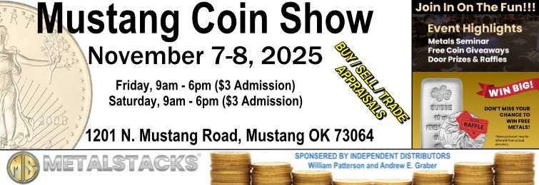 Texas coin shows 2025, 2026 - TX coin shows