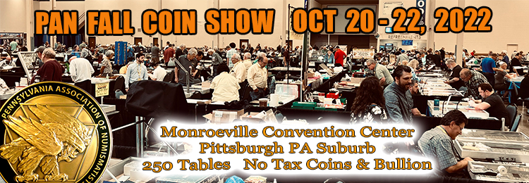 Pennsylvania coin shows 2022, 2023 - PA coin shows