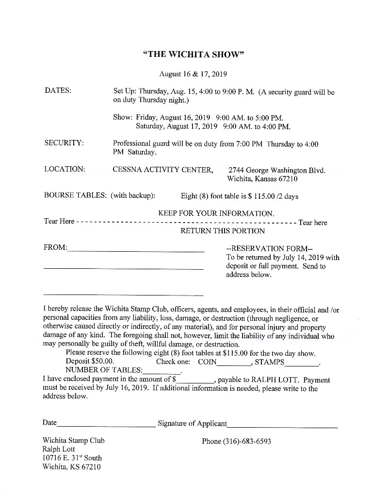 The Wichita Coin & Stamp Combined Show - Wichita, Kansas